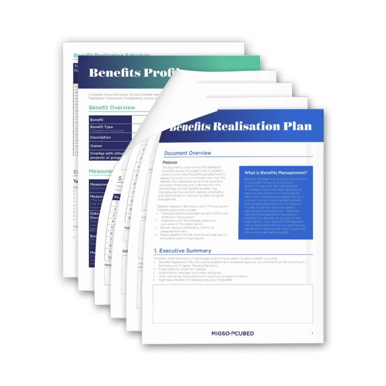 Benefits Realisation Plan Template — MIGSO-PCUBED